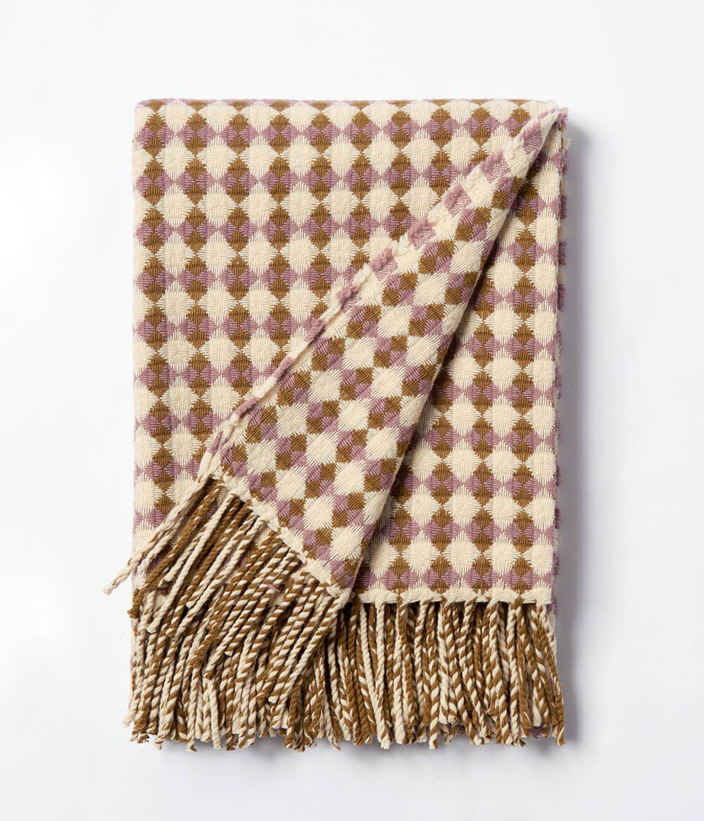 Marron Tile Merino Wool Blanket – Steeling Home