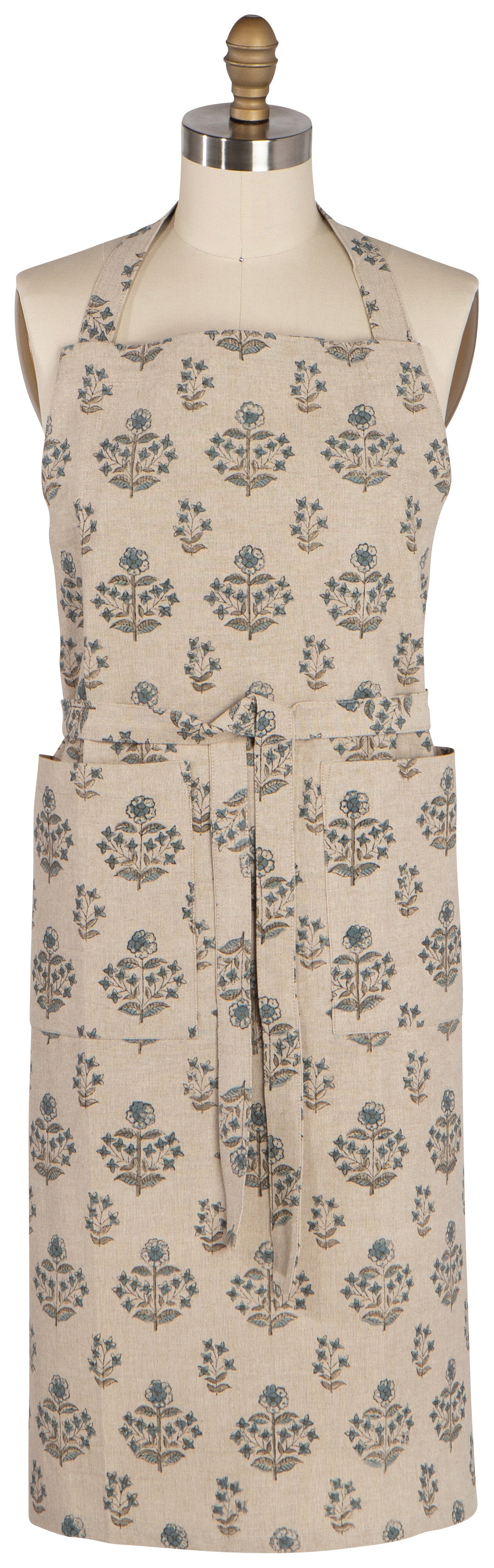 Apron Block Print Salvia – Steeling Home
