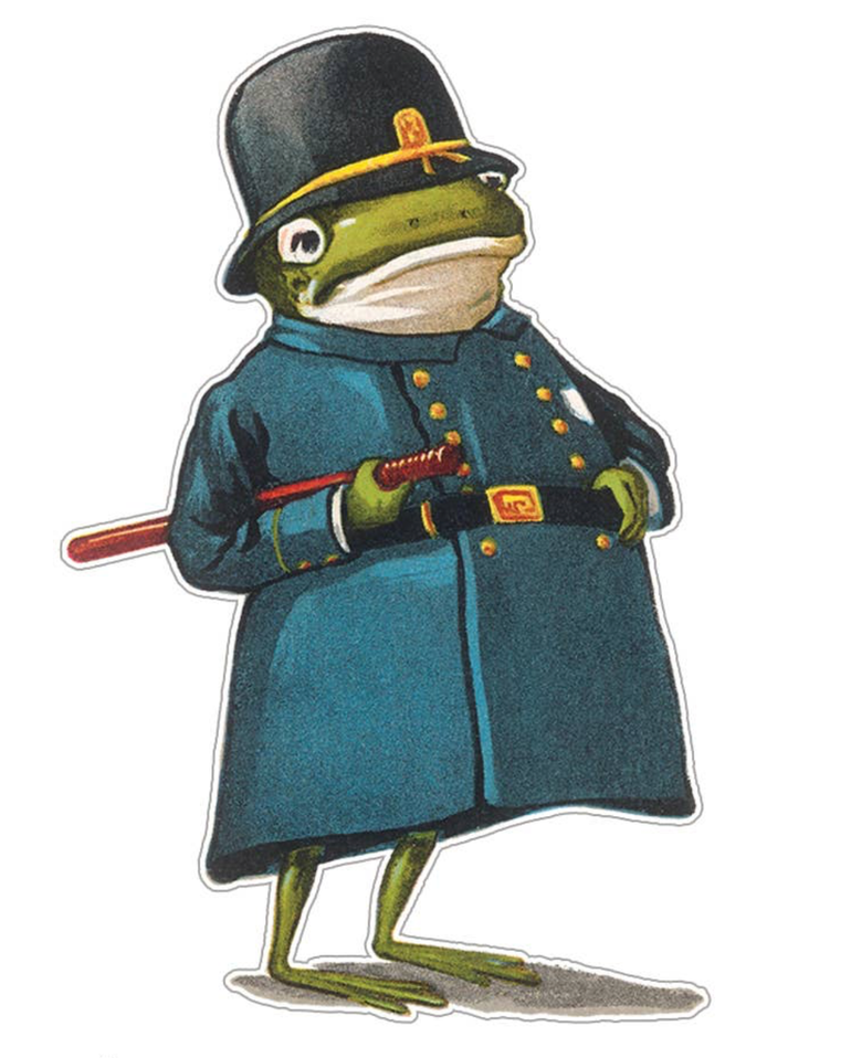 Frog Policeman Sticker – Steeling Home